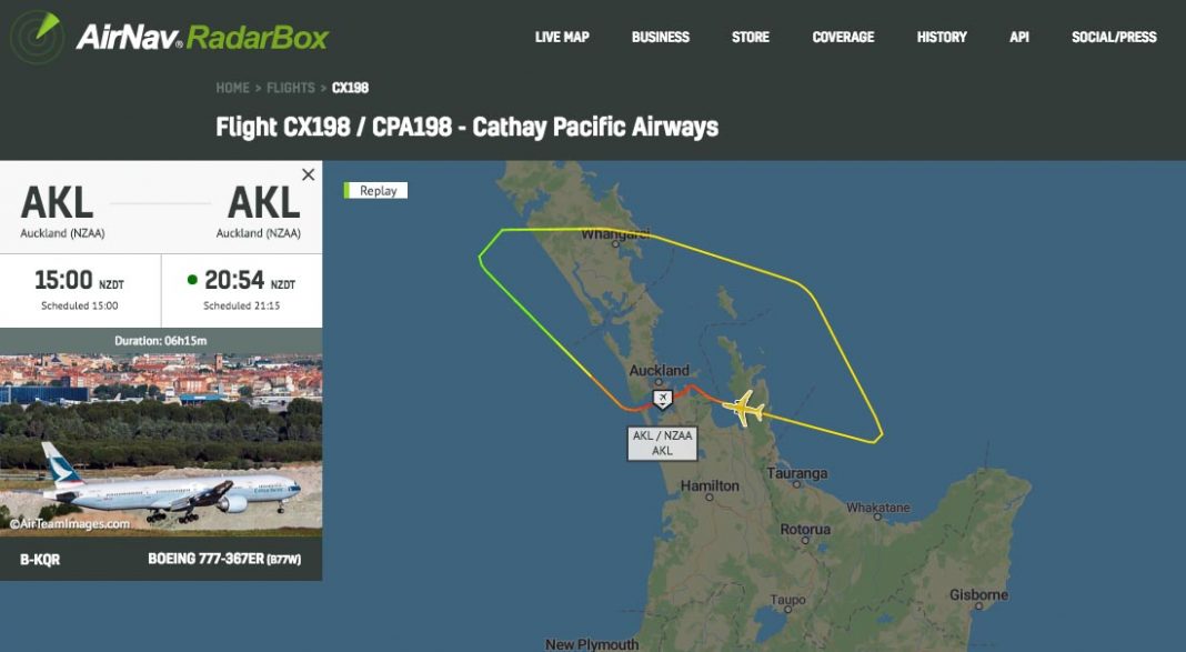 INCIDENT Cathay Pacific #CX198 returned to Auckland following ...