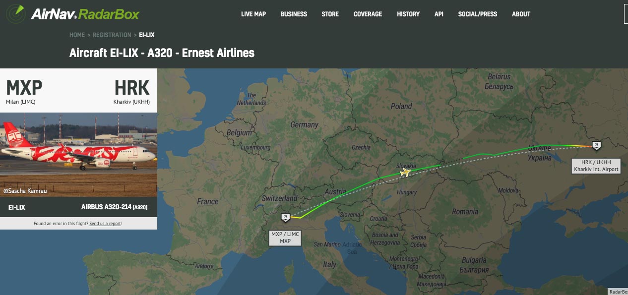 BREAKING Ernest flight #EG547 from Milan has been intercepted by two ...