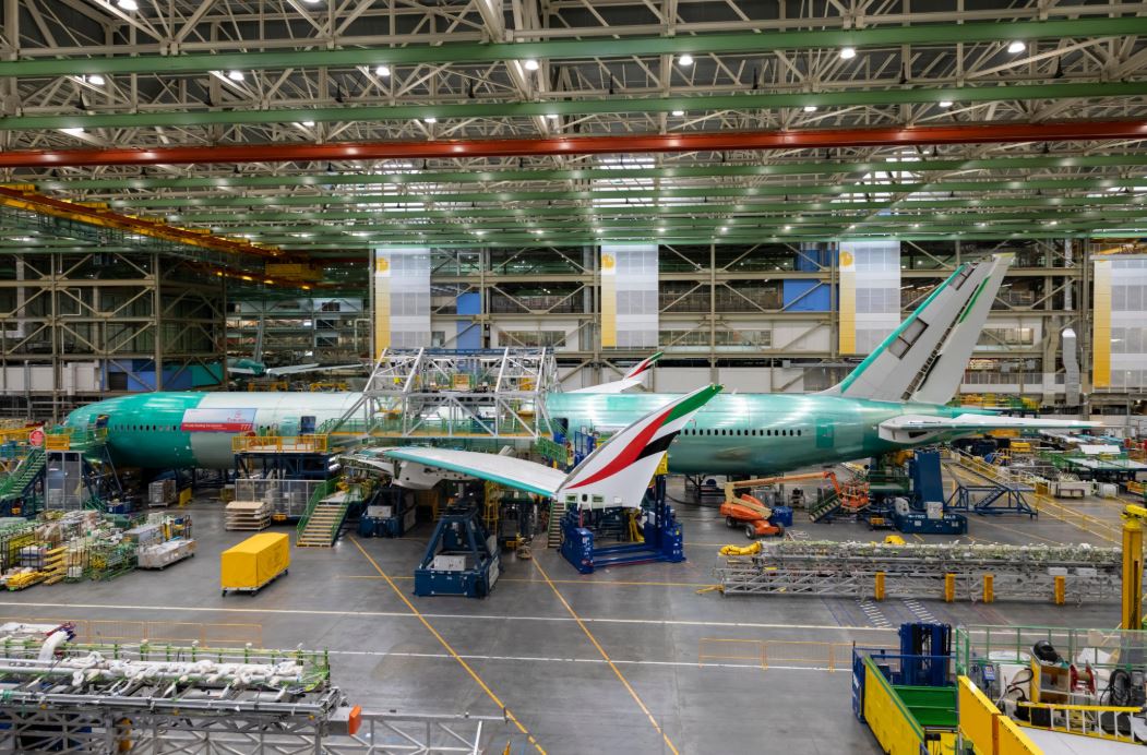 Emirates reveals photos of its first Boeing 777-9 assembled