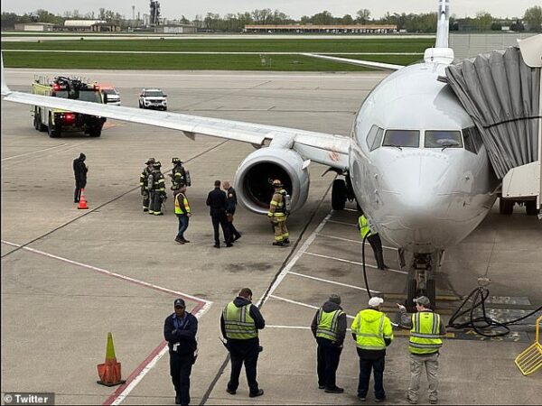 American Airlines #AA1958 Boeing 737 experienced engine fire following ...