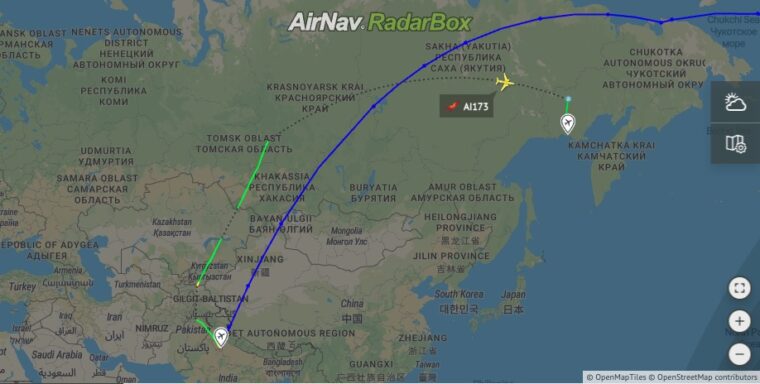 INCIDENT Air India #AI173 to San Francisco makes emergency landing in ...