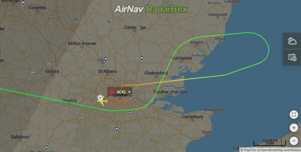 Air Canada #AC42 to New Delhi was met by fire trucks as it diverted to ...