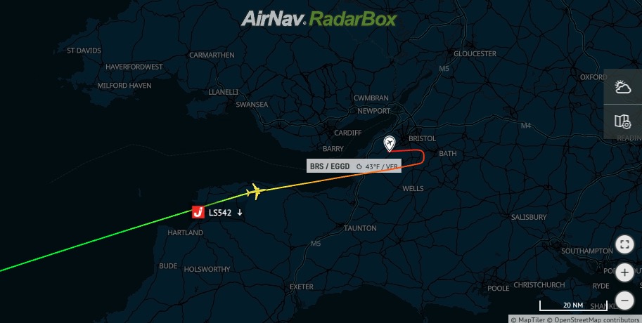 Jet2 flight diverts to Bristol due to broken toilets
