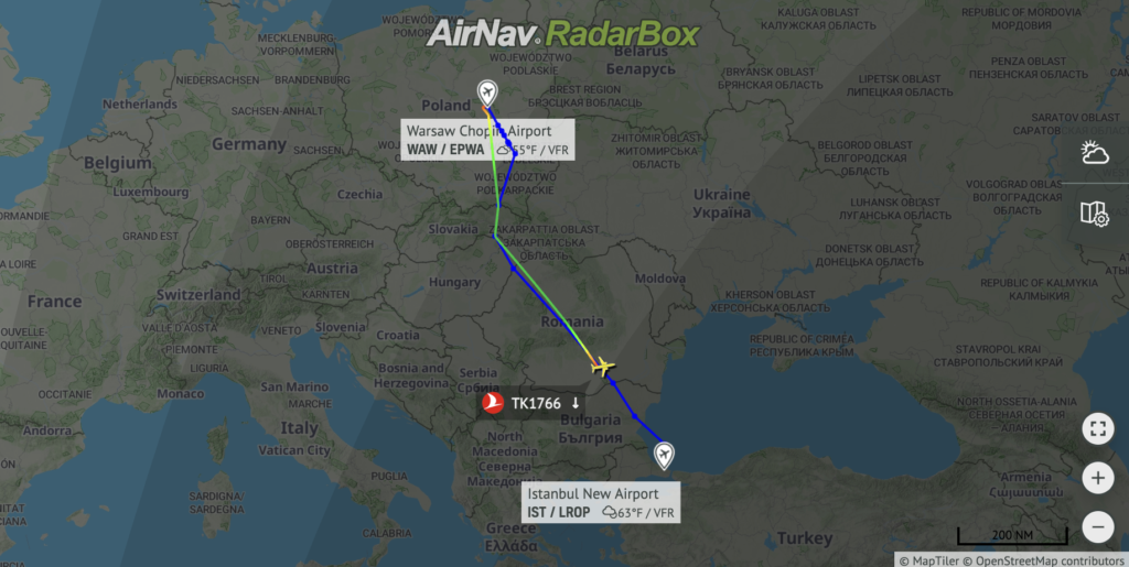 Turkish Airlines #TK1766 declared an emergency following a possible ...